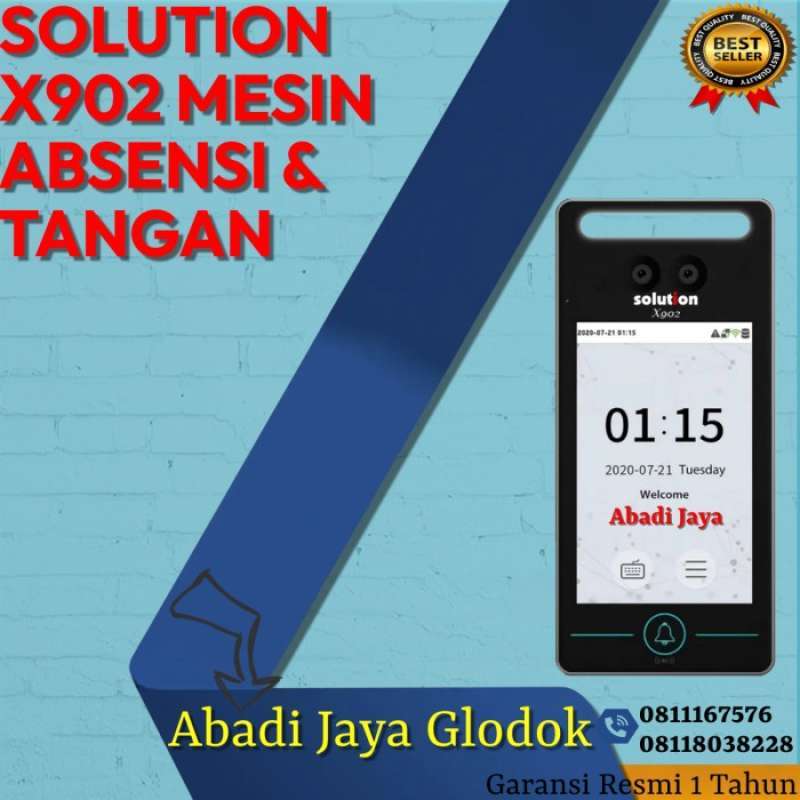 Promo SOLUTION X902 Mesin Absensi Wajah, Absensi Telapak Tangan Diskon 23% di Seller Silia Store ...