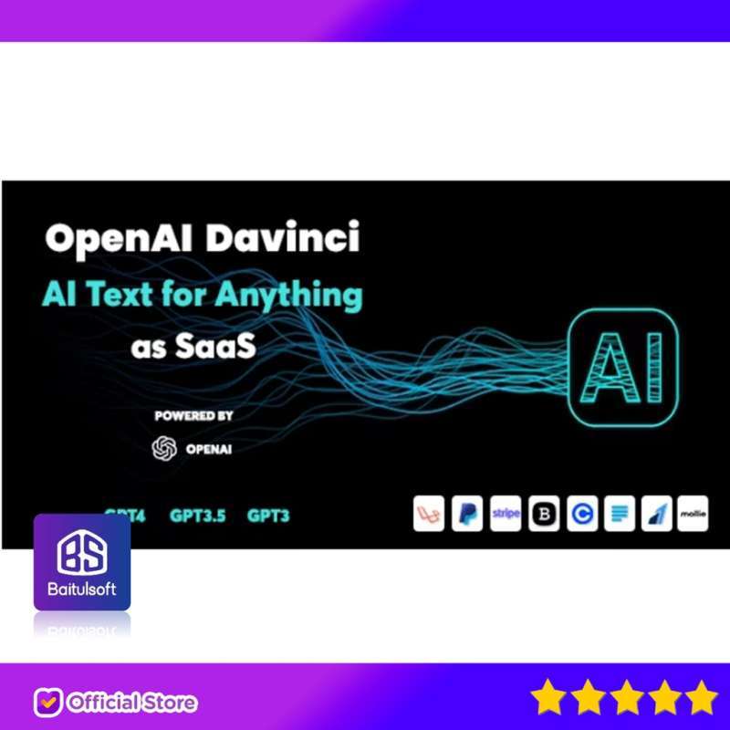 Promo SOURCE CODE APLIKASI OPENAI DAVINCI - AI WRITING ASSISTANT AND CONTENT CREATOR AS SAAS BY ...