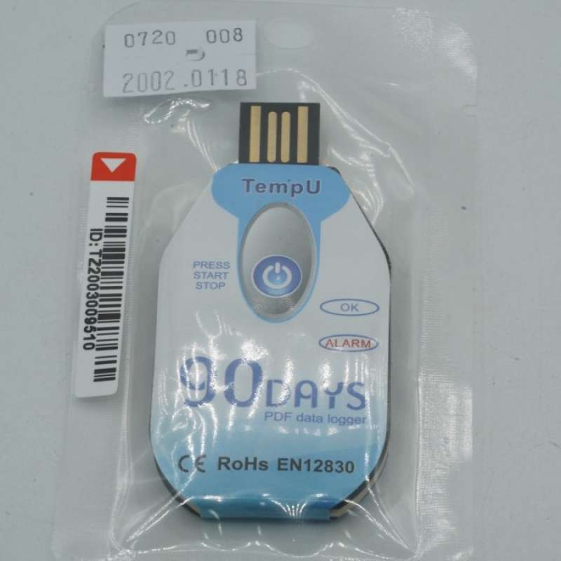 Jual TempU 90 Days Temperature Data Logger Disposable Recorder Records ...