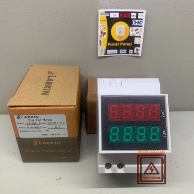 Jual Larkin LR-DA2 Digital Din rail Meter Volt Ampere Multi dinrail LED ...
