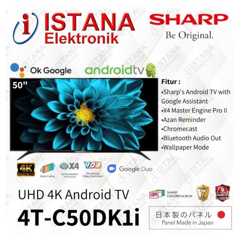Jual SHARP 50 INCH UHD 4K ANDROID DIGITAL TV 4T-C50DK1i di Seller ...