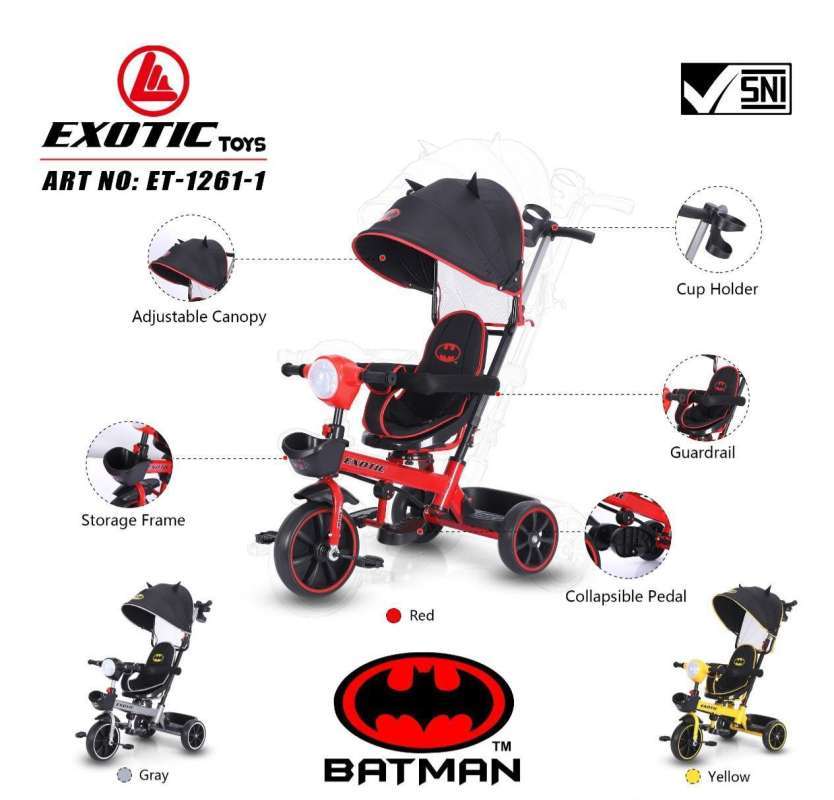 Jual Sepeda Roda Tiga Anak Exotic Et1261-1 Music & Light Kursi Putar ...