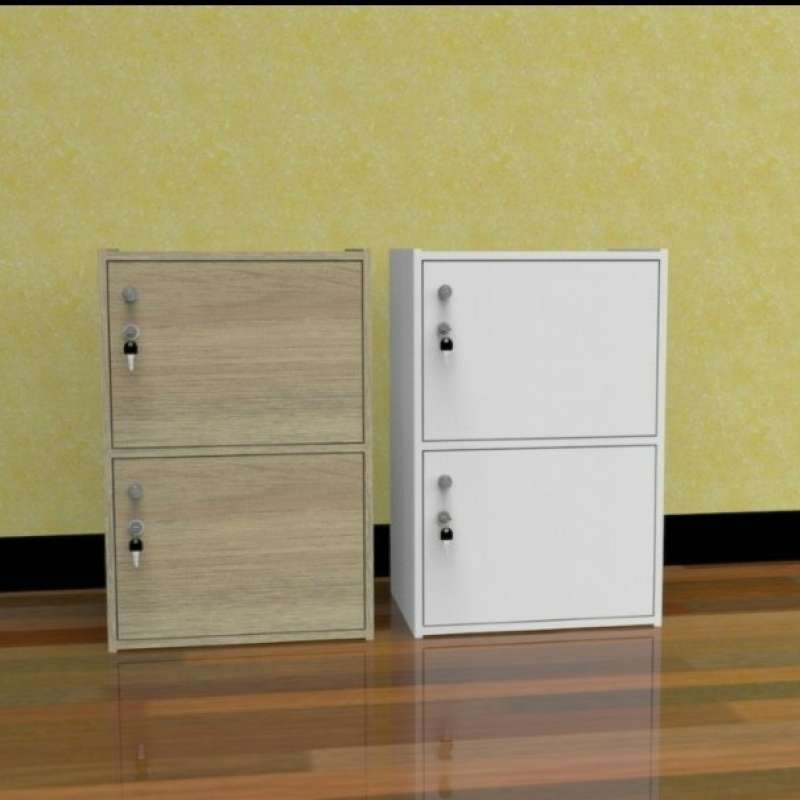 Jual New Rak Lemari Buku Kantor Dengan Tutup Pintu Kunci Full / Lemari ...