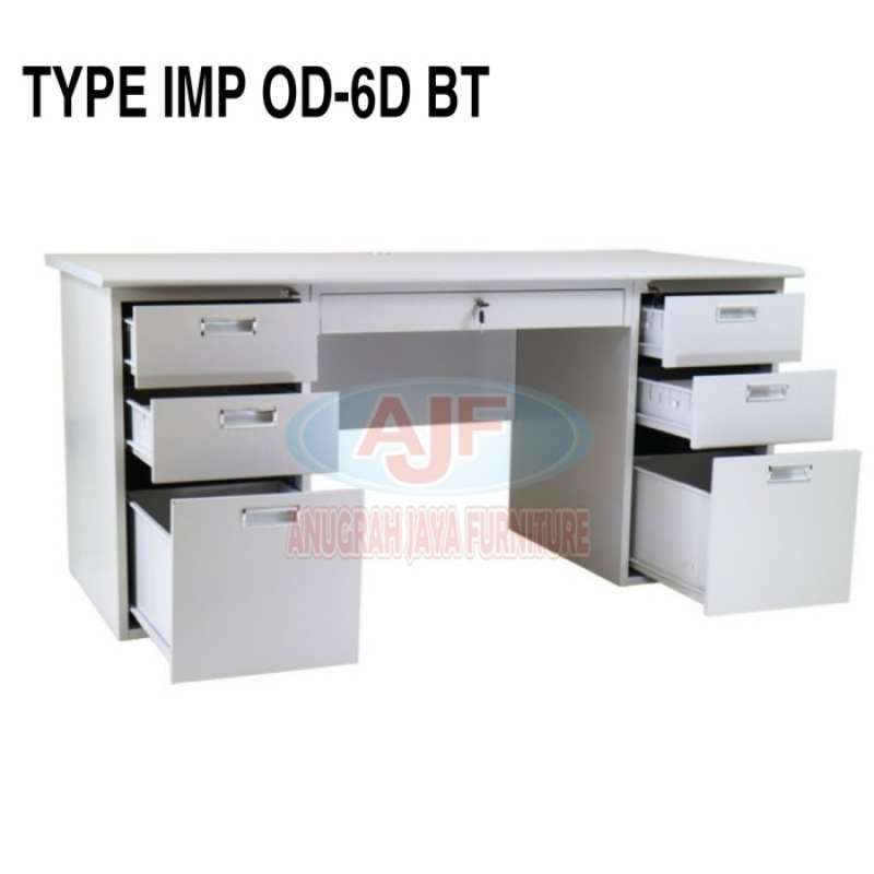 Promo Meja Kantor/Kerja Besi Steel Office Table Diskon 23% di Seller ...