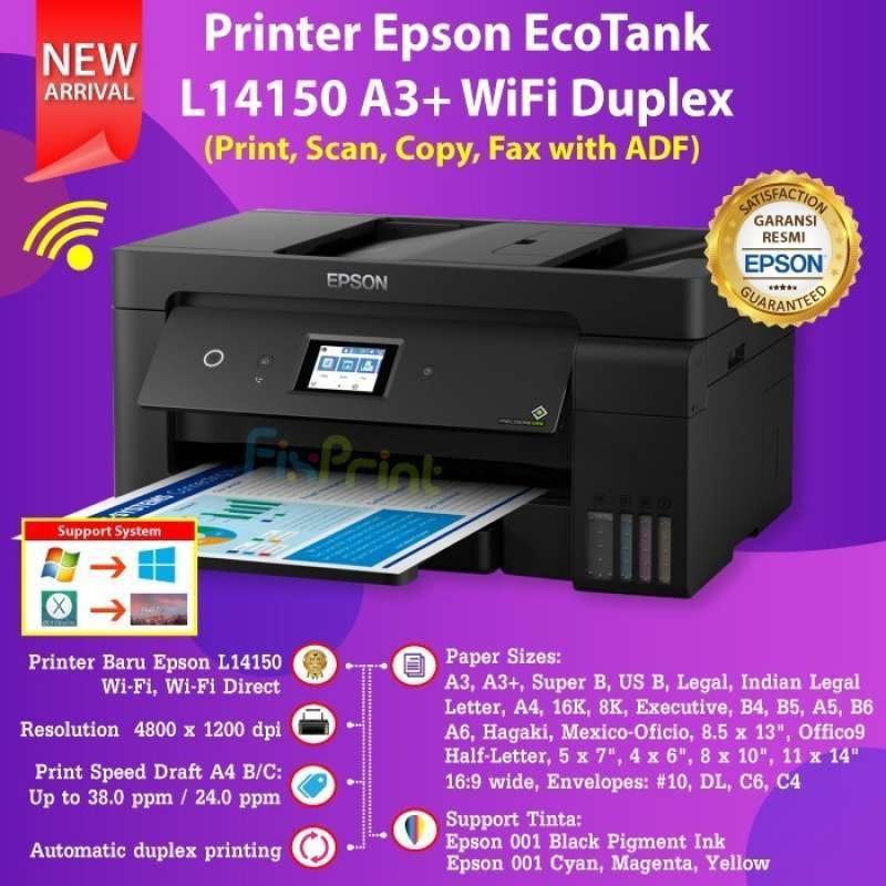 Promo Printer Epson L14150 L 14150 Bisa Print A3+ Scan F4 Legal Diskon ...