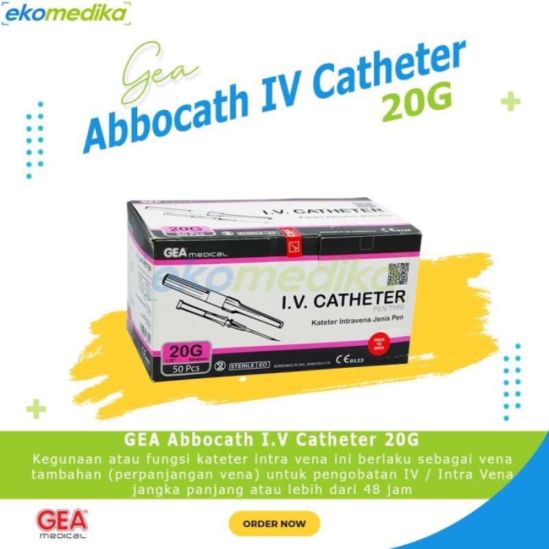 Jual Abbocath 20G | Gea IV Catheter Aboket 20G isi 50 pcs di Seller Bea ...