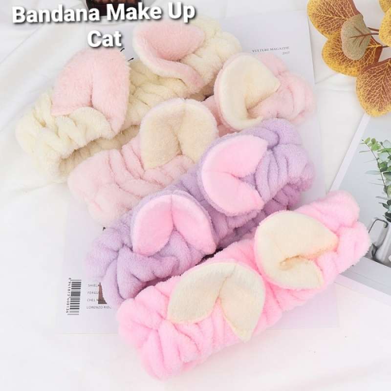 Promo BANDANA MANDI MAKE UP FLUFFY HALUS KOREA IMPOR / AKSESS WANITA ...