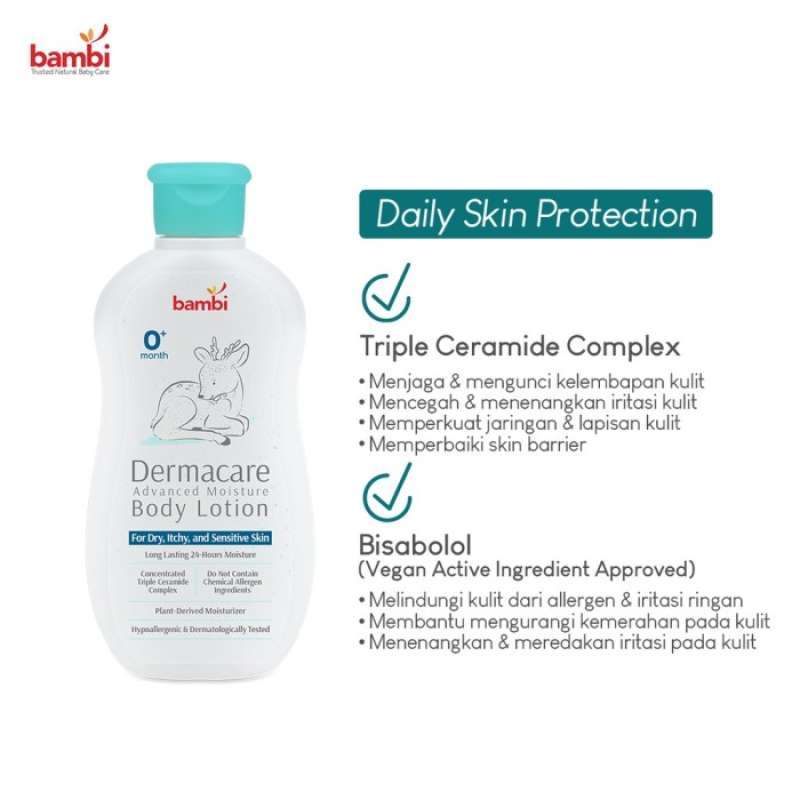 Promo Bambi Baby Dermacare Nced Moisture Body Lotion Diskon 5% di ...