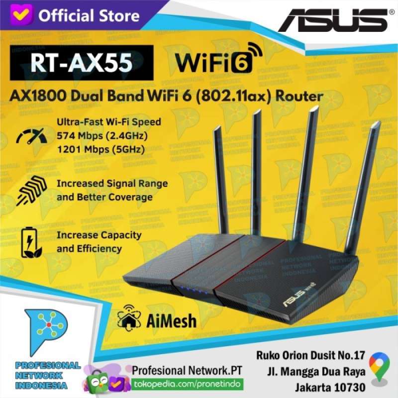 Promo Asus Rt Ax U Ax Wireless Router Dual Band Aimesh Wifi Ax Diskon Di Seller