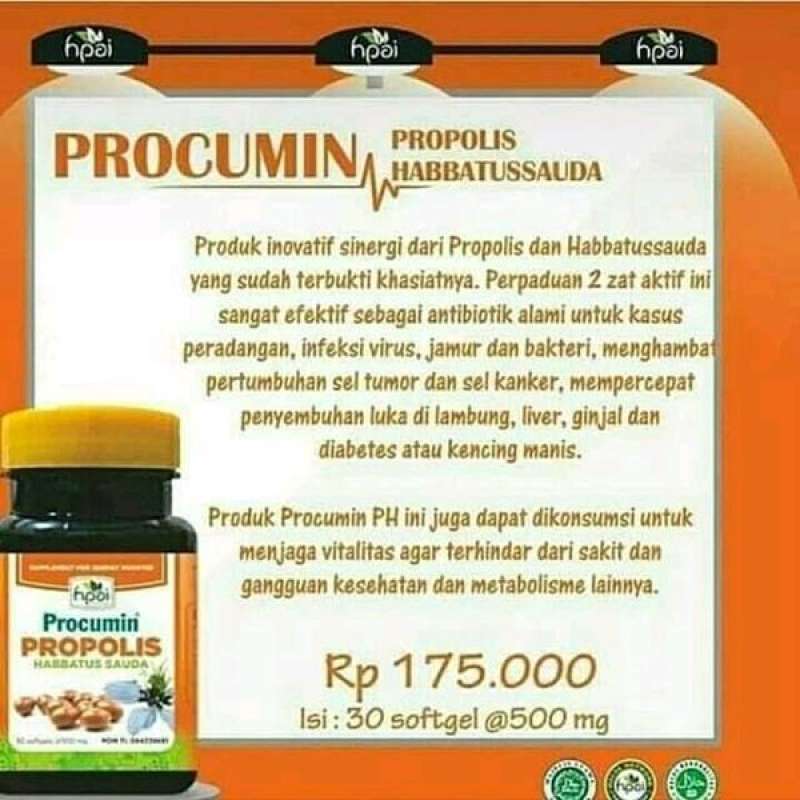 Promo Procumin Propolis Habbatussauda Hni || Herbal Vitamin ...