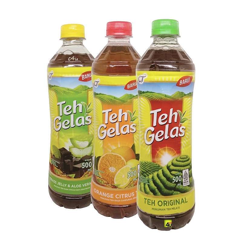 Promo Teh Gelas - Minuman Teh Dalam Kemasan - Botol Besar - Gjelly Aloe ...