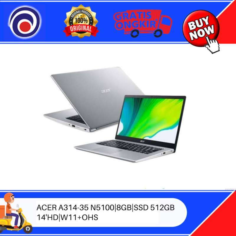 Jual LAPTOP ACER A314-35 N5100|8GB|SSD 512GB 14'HD|W11+OHS di Seller ...