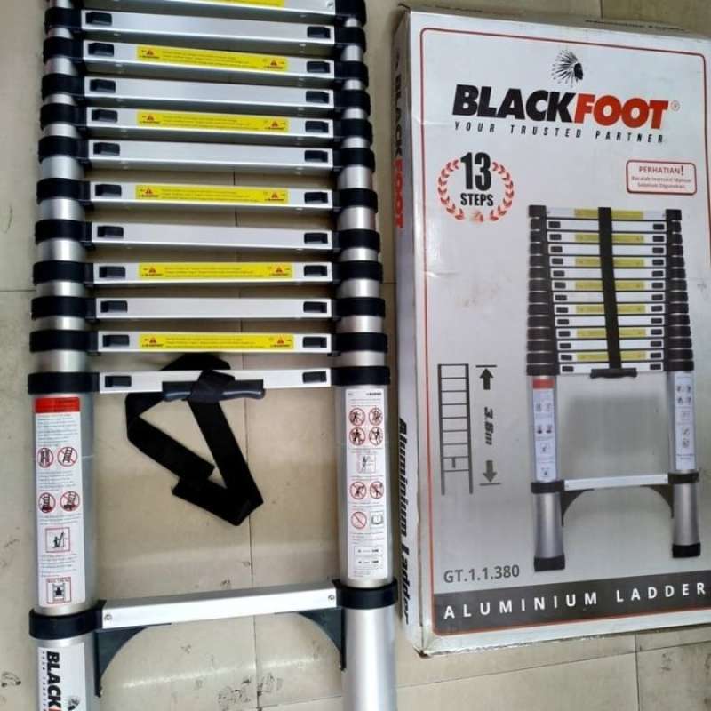 Promo Tangga Lipat / Tangga Single Telescopic Ladder 3.8M Diskon 23% di ...