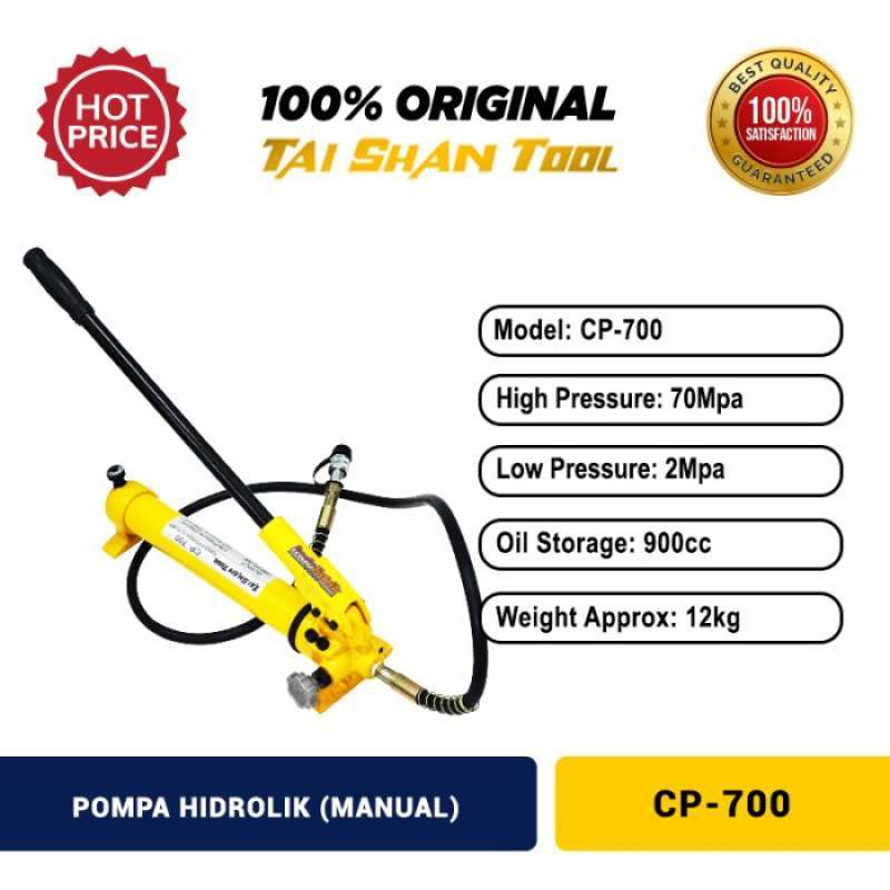 Promo Pompa Hidrolik Tangan Manual 700ml Taishan Single Acting CP 700 ORI Diskon 23% di Seller ...
