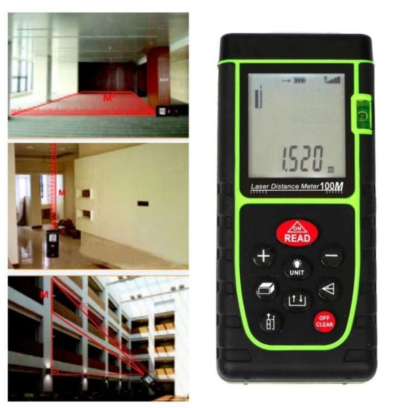 Promo Alat Ukur Laser Paling Terjauh 100m/ft/in Meter Full Fitur PRO ...