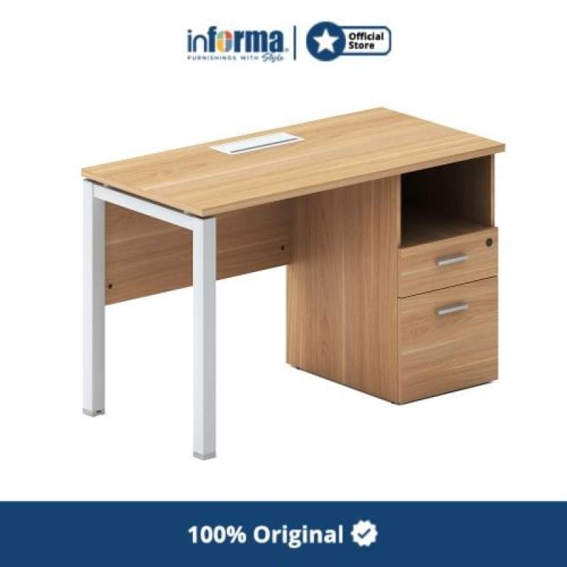 Promo Informa - Sieben I I Neo Meja Kantor 120 Cm - Cokelat Walnut ...