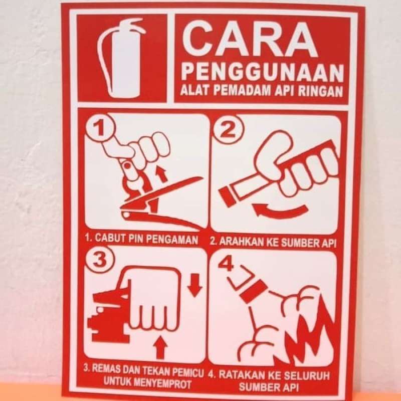 Jual Sign Sticker K3 Rambu Safety Cara Penggunaan Alat Pemadam Api ...