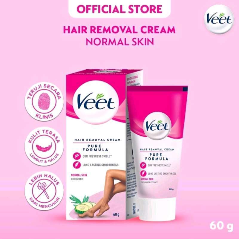 Jual Veet Normal Pure Formula Cucumber 60gr Krim Penghilang Bulu Di ...