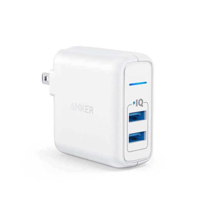 Promo Anker PowerPort 2 Elite Charger Dual Port 24W Original Diskon 33% ...