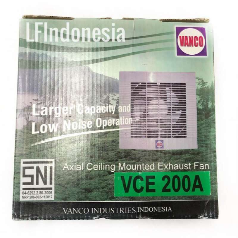 Promo Ceiling Exhaust Fan / Kipas Plafon Vanco Vce-200 A Diskon 23% Di ...
