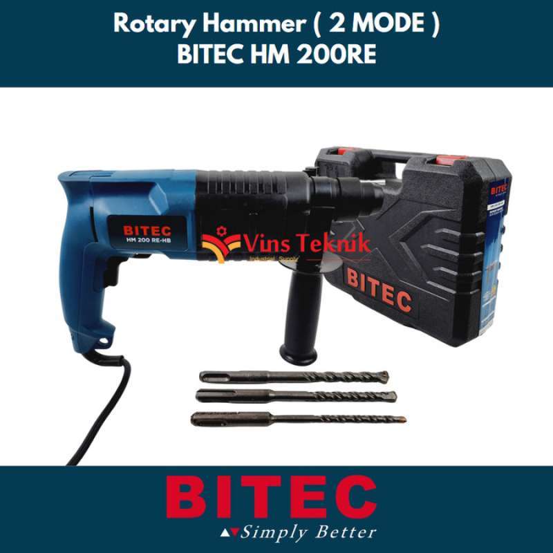 Promo Mesin bor beton rotary hammer HM200RE BITEC HM 200 RE Diskon 23% di Seller CV. Kenesi ...