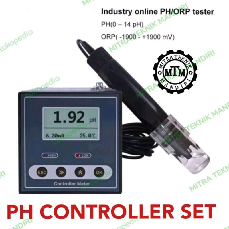 Promo ALAT UKUR ONLINE INDUSTRIAL PH CONTROLLER ORP METER MONITOR 0.02pH 1mV Diskon 23% di ...