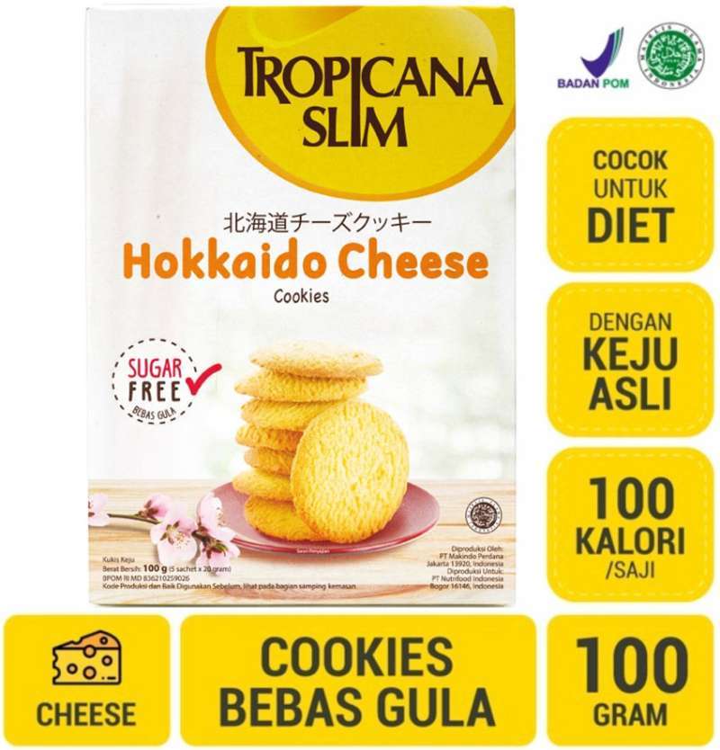 Jual Tropicana Slim Hokkaido Cheese Cookies keju Bebas Gula sugar free ...