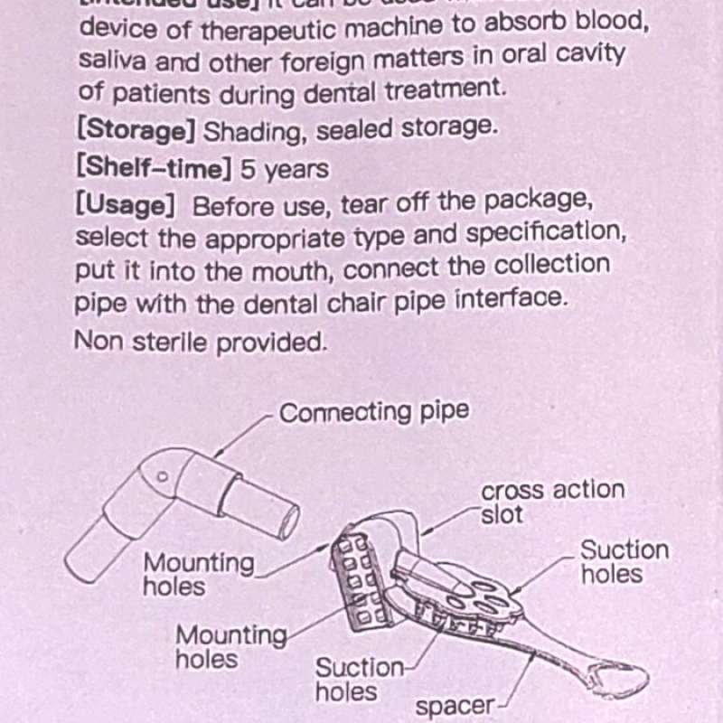 Promo Dental Hve Bite Block Tongue Suction Shield Adapter Tube Easy ...