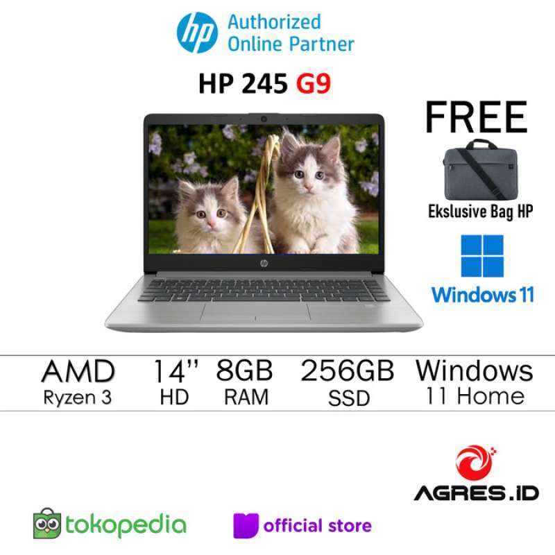 Promo Laptop HP 245 G9 RYZEN 3 5425 8GB 256SSD/ Win 11/ 14.0 SLIM BEZEL ...