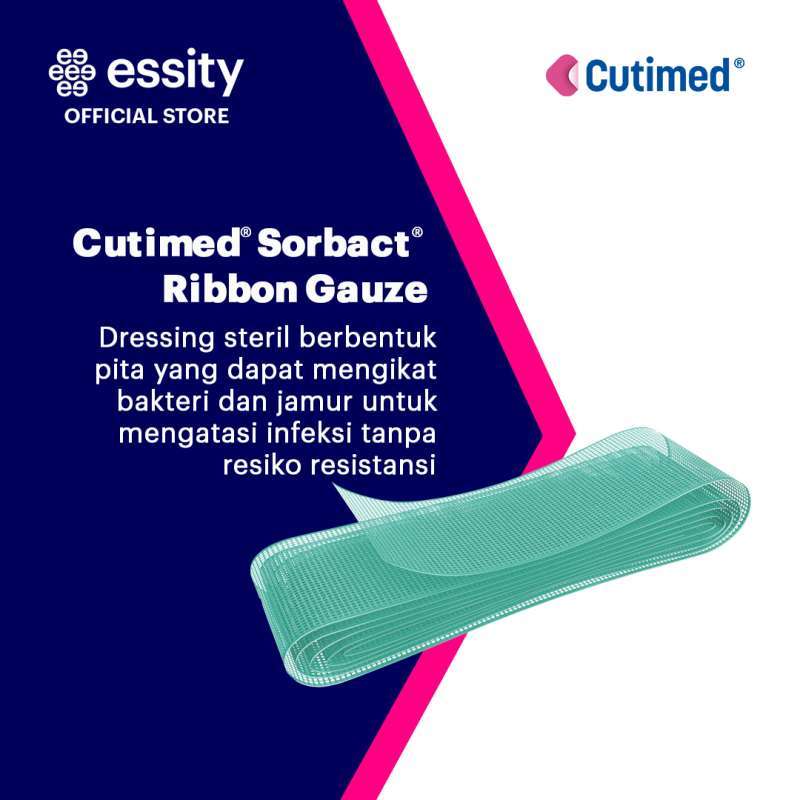 Promo Essity Cutimed® Sorbact® Ribbon Gauze - Dressing Antimikrobial ...
