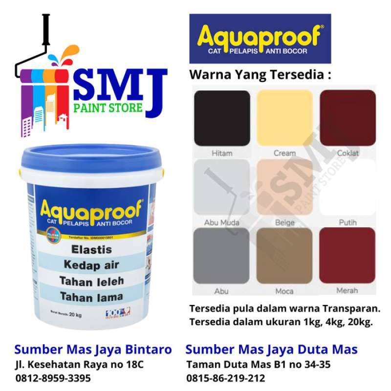 Promo Aquaproof Warna Abu2 Kemasan 20 Kg - Tokosepuluh10 Diskon 50% Di ...