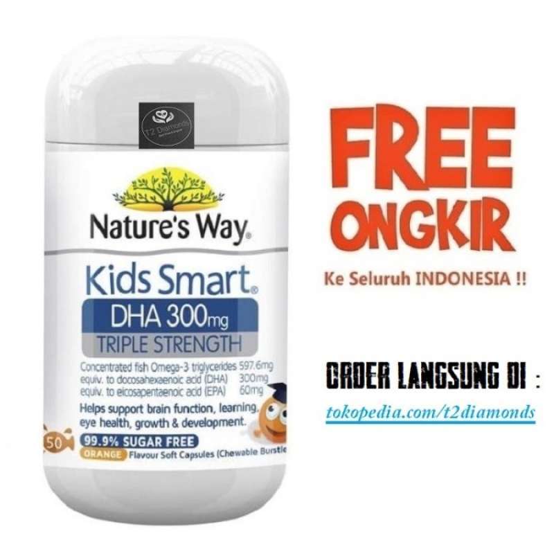 Promo Nature's Way Kids Dha 300 Mg Triple Strength Vitamin Otak Nature ...