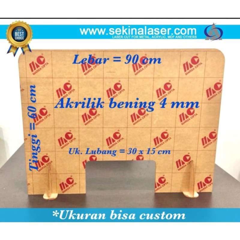 Promo PARTISI / SEKAT / PEMBATAS / DIVIDER MEJA KASIR AKRILIK 4MM - 90 ...