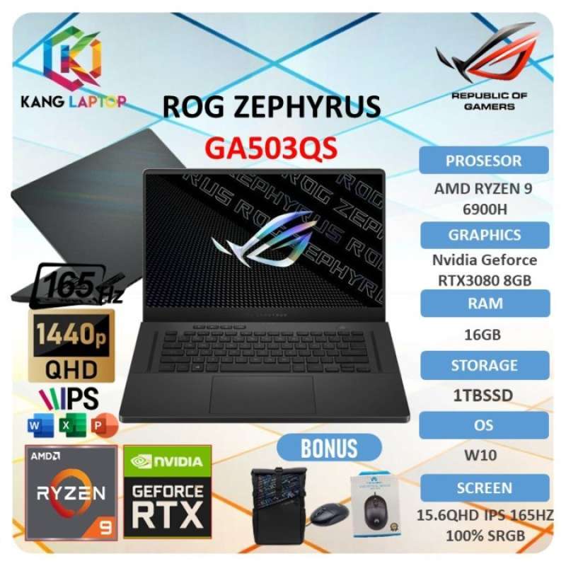 Promo Asus ROG Zephyrus G15 GA503QS R9 5900HS 16GB 1TBSSD RTX3080 165HZ ...