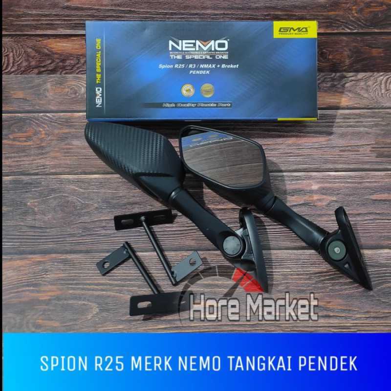 Promo Spion R25 Tangkai Pendek Merk Nemo Cbr 150R Nmax Ninja Diskon 23% ...