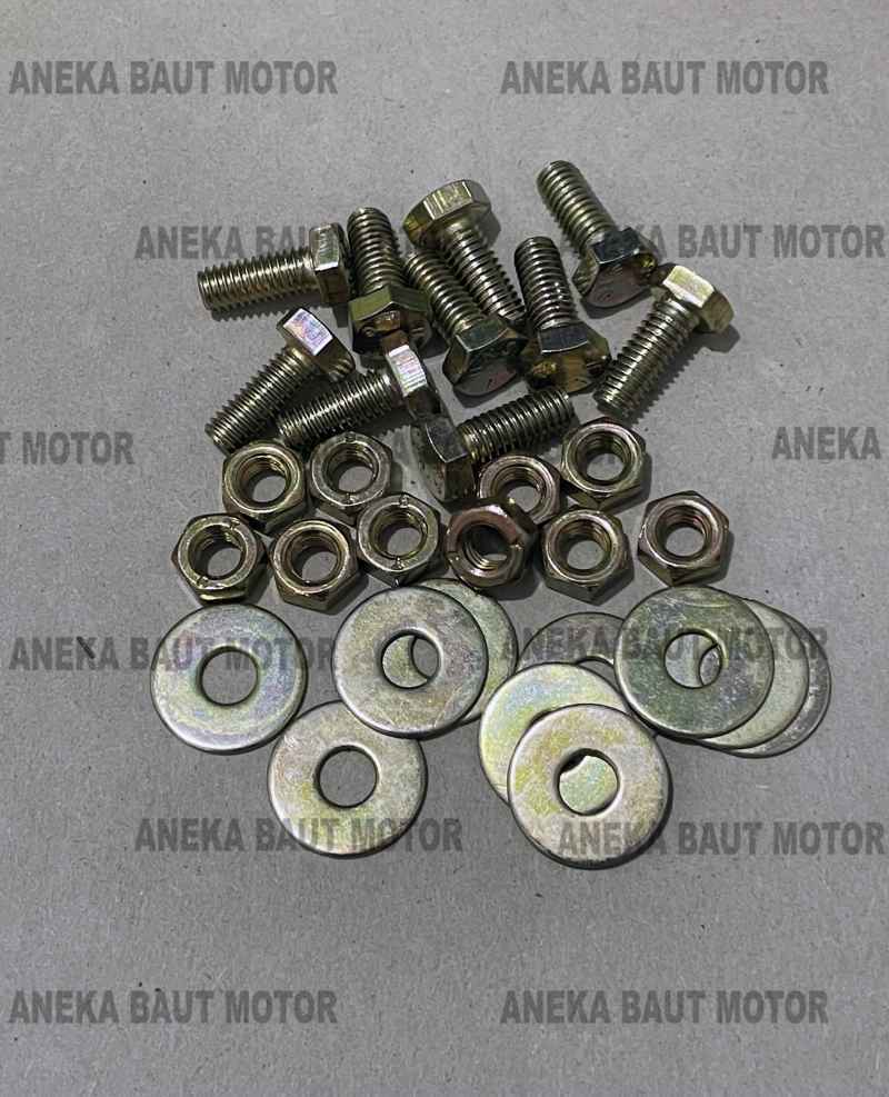 Jual (paket 10 Pcs) Baut 10 + Mur + Ring (6mm) X 1.5 Cm Di Seller Aneka ...