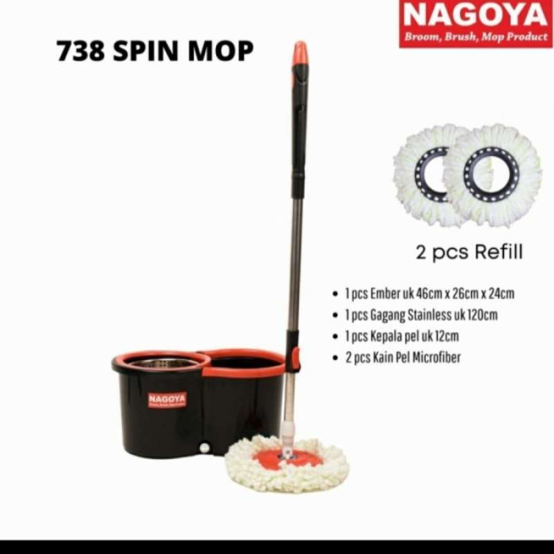 Promo Spin Mop Nagoya Handle Putar 360Â° Ember Ultra Dry Mop Kain Pel ...
