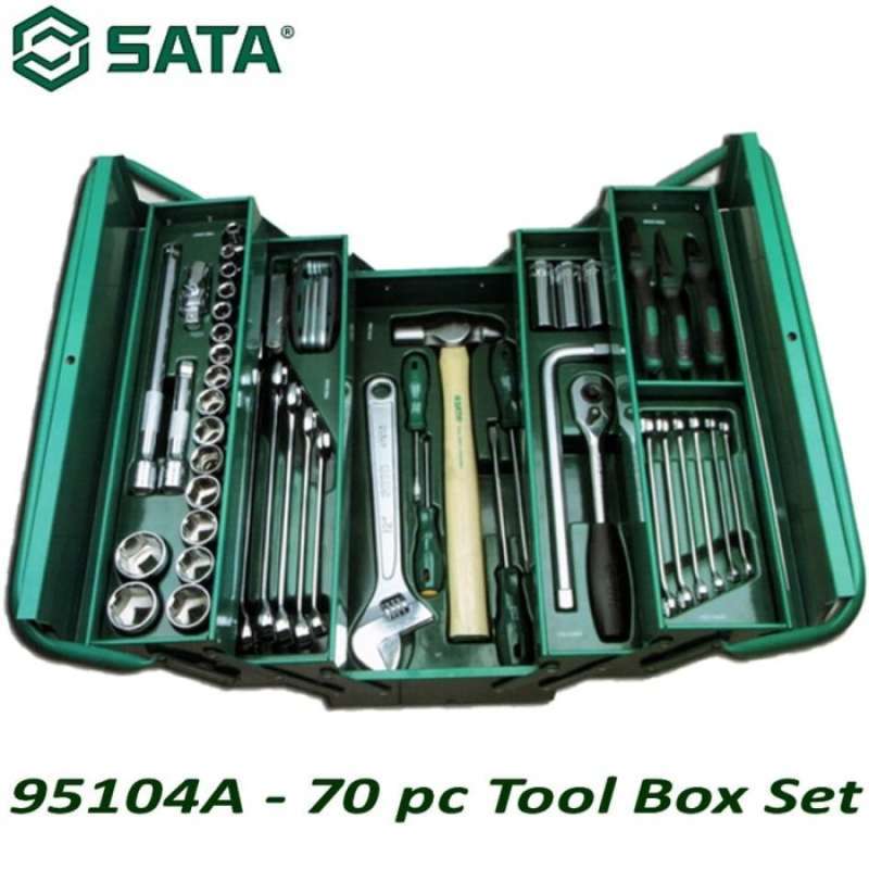 Promo Tool Box Beserta Isinya 70 Pcs - 12 Point Metric 95104a-70 Sata ...