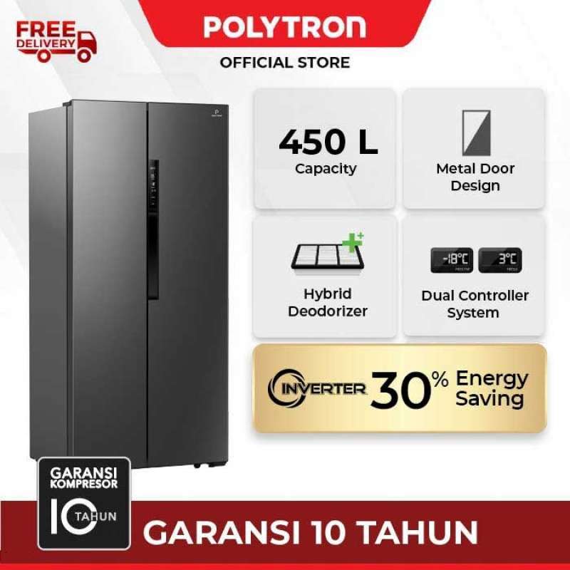 Jual Polytron Kulkas 2 Pintu Side By Side 450 Liter Prs 455s Di Seller Polytron Official Store ...