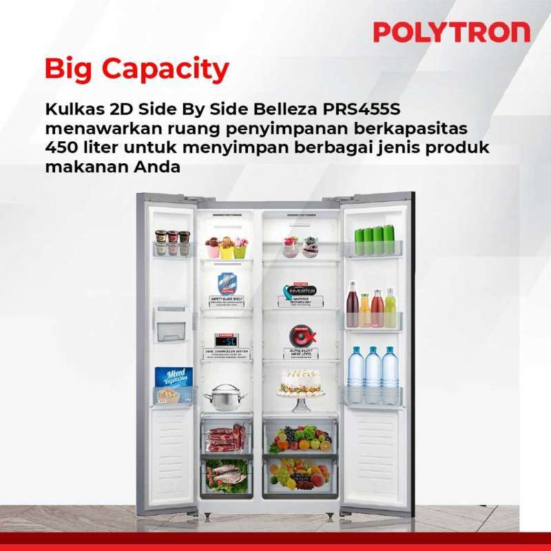 Jual Polytron Kulkas 2 Pintu Side By Side 450 Liter Prs 455s Di Seller ...