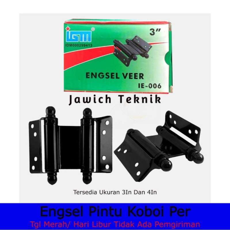 Promo Engsel Per Pintu Koboi Tebal Soligen Spring Hinge Diskon 23% di ...