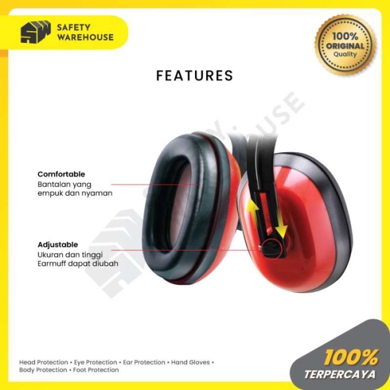 Promo Pelindung Telinga Aman Anti Bising Earmuff Safety Eco Series ...