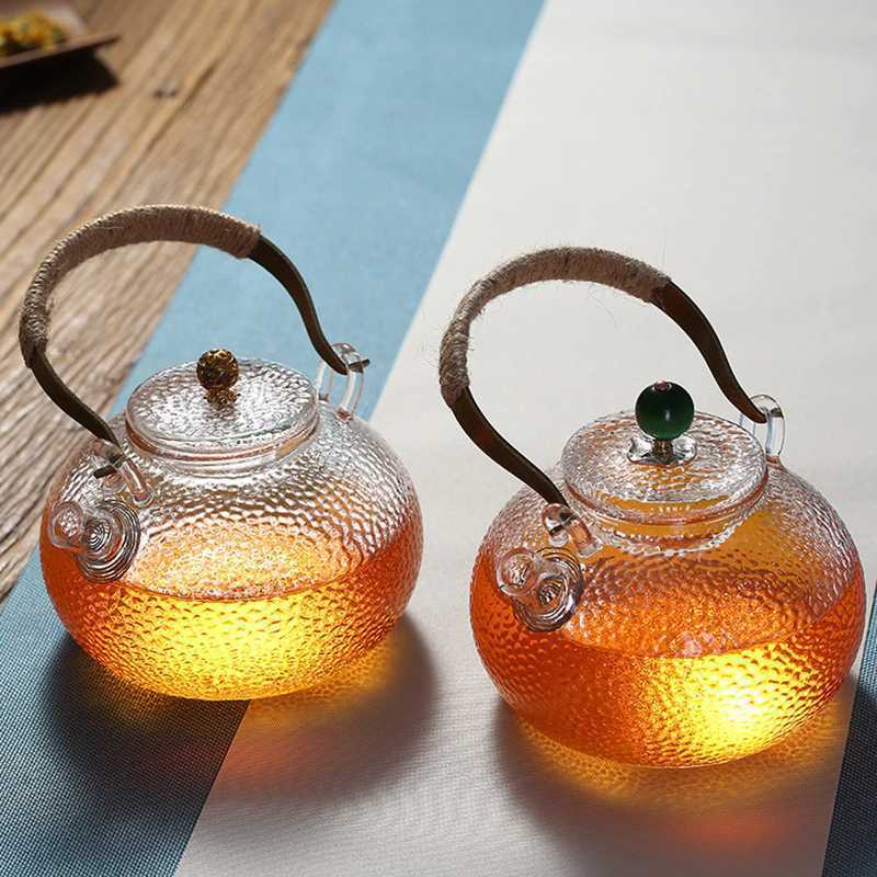 Jual St-028 Teko Bulat Gagang Besi Tali Kulit Jeruk 700ml / Teko Kaca Antik / Teko Kaca Anti ...