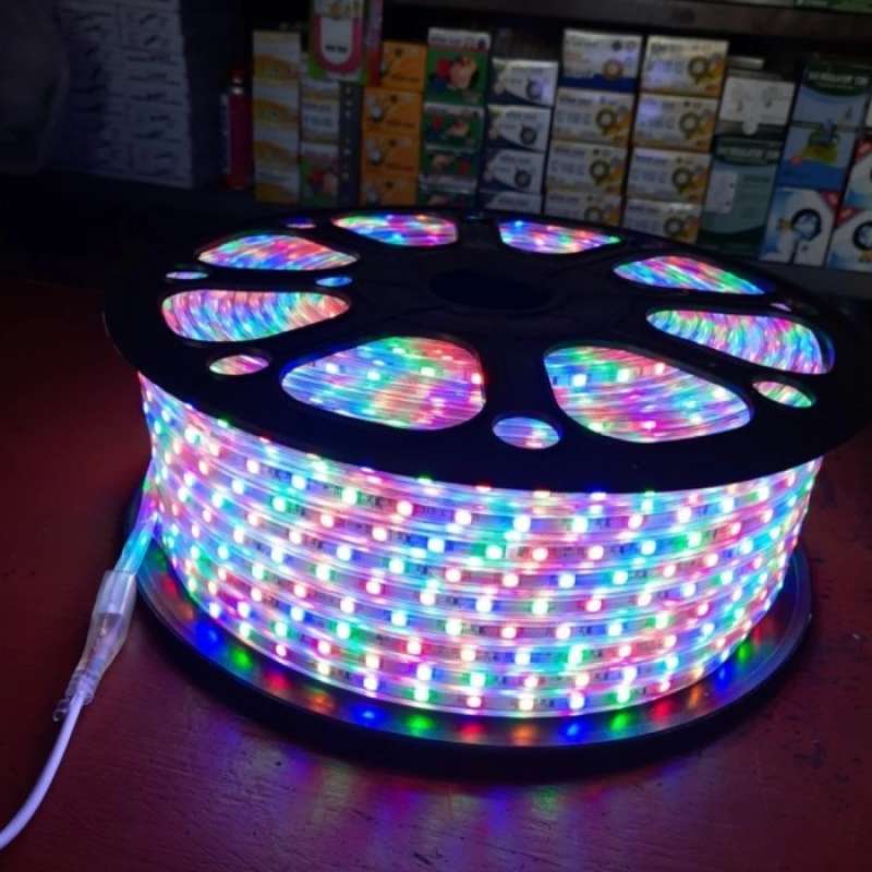 Promo Lampu LED strip RGB selang 100 METER SMD 5050 220v RGB 100M ...