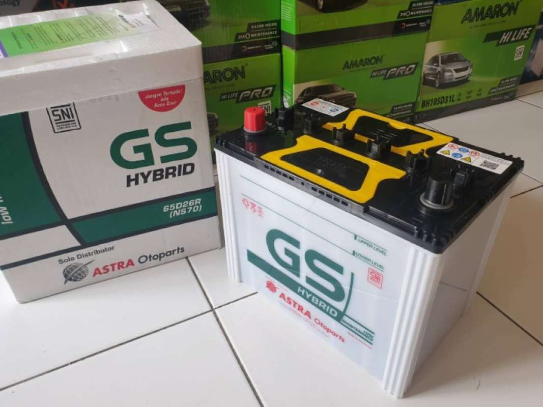 Promo Aki Ns70 / 65d26r Gs Astra Hybrid 12 Volt 65 Ampere New Diskon 8% ...