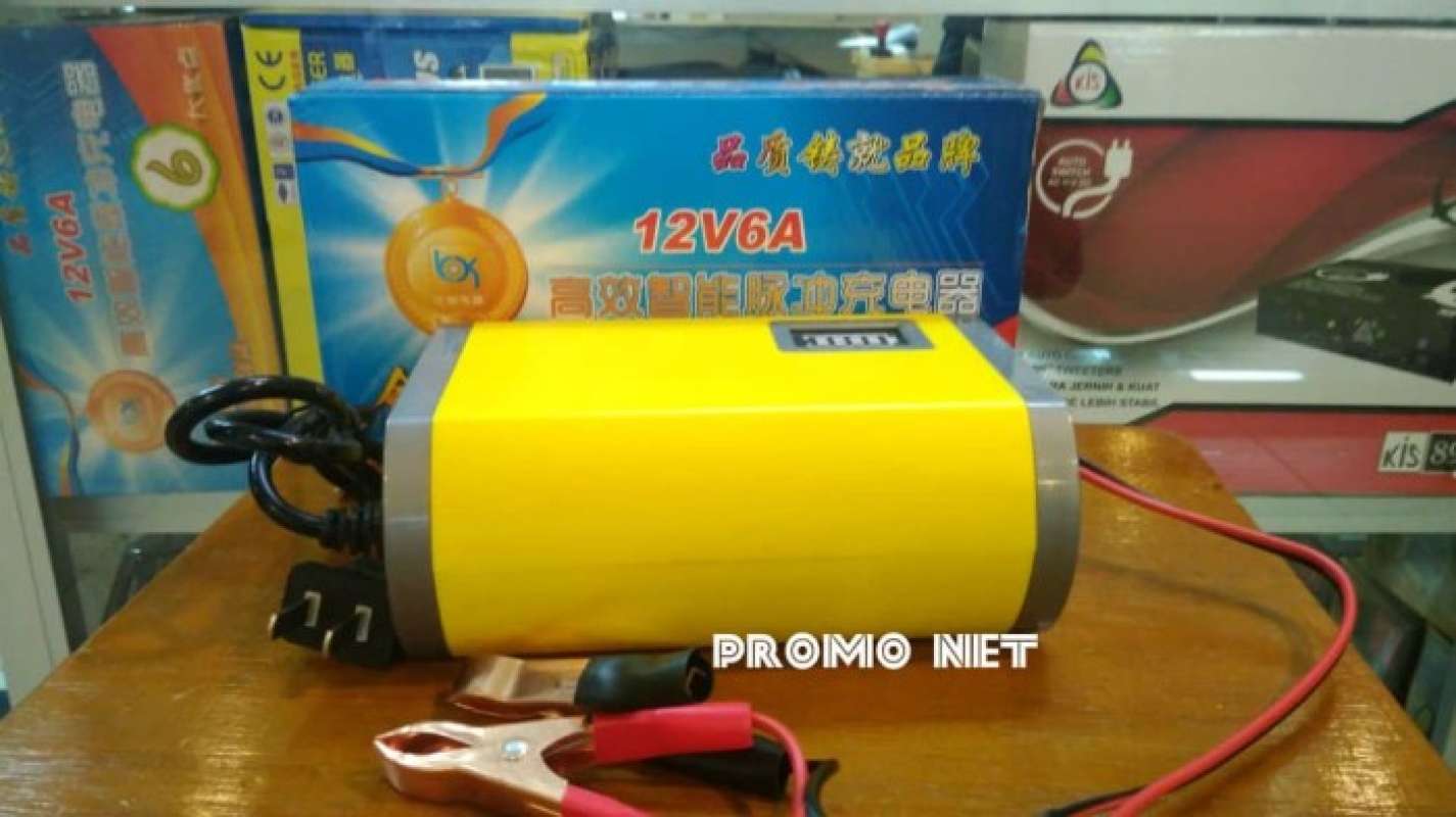 Promo Charger Accu Mobil Motor Portable 6a 12v Cas Aki Car Battery ...