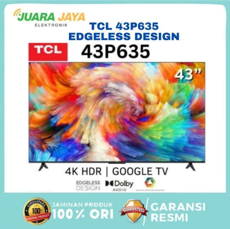 Promo TV 43P635 43 INCH Google TV UHD 4K EDGELESS DESIGN P635 New 2022 Diskon 23% di Seller PT ...