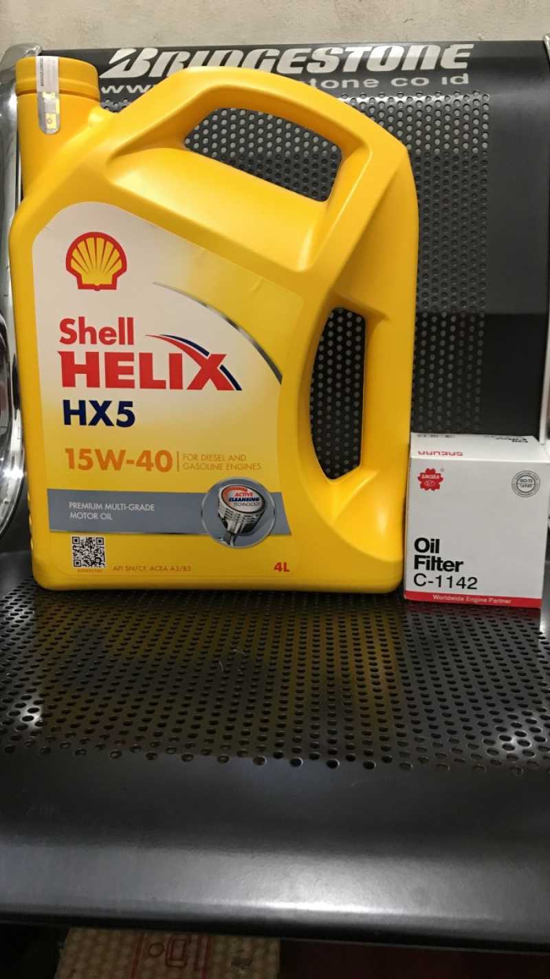 Promo Promo Paket Oli Shell Helix Hx5 15W40 Dan Filter Oil Oli Semua ...