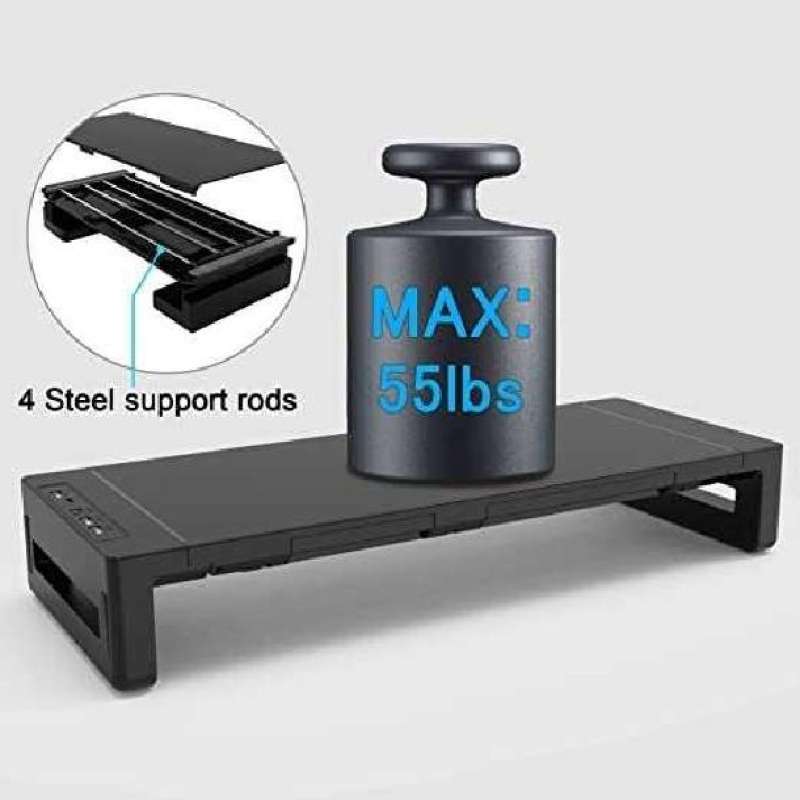 Jual Meja Laptop Desk Monitor Stand with USB 3.0 and Charging Port - di ...