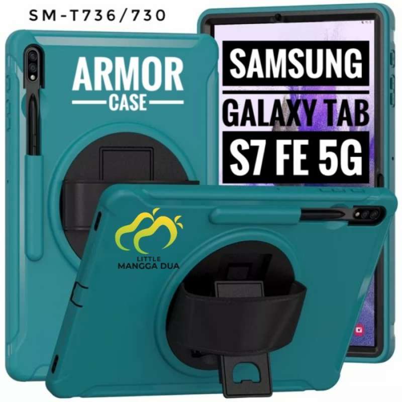 Promo Samsung Galaxy Tab S7 Fe 5g Case Armor Cover Sm-t736 Premium ...